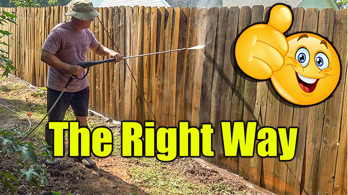 Pressure Washing Fence Around the House