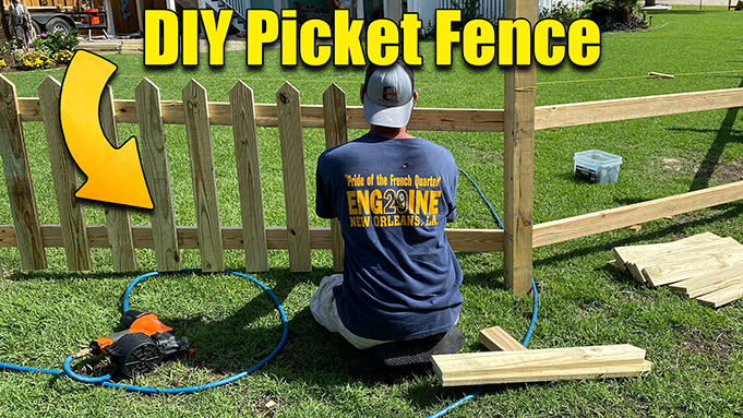 DIY Wood Picket Fence Construction home DIY